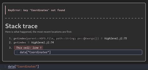 How To Open Sub Directory Of Hdf5 File In Julia Data Julia Programming Language