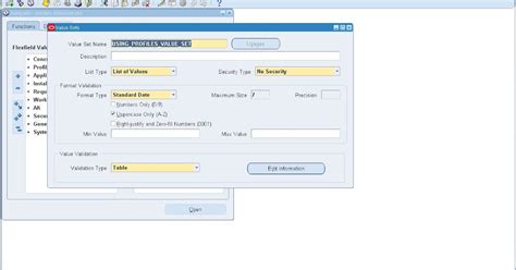 My Oracle World Using Profiles In Value Sets In Oracle