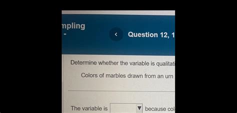 Answered Mpling Question 12 1 Determine Whether The Variable Is Kunduz
