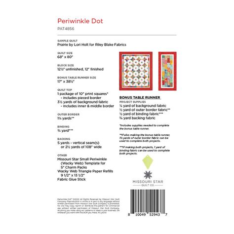 Periwinkle Dot Quilt Pattern By Missouri Star