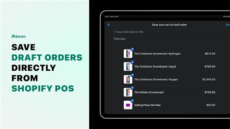 Doran Draft Orders For Pos Bring Draft Orders Feature To Your Pos Shopify App Store