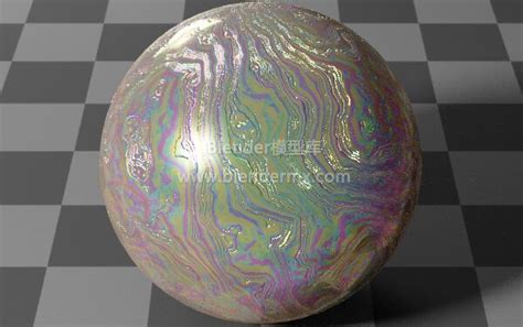 Blender 彩色珍珠材质球纹理贴图下载 Blender模型库