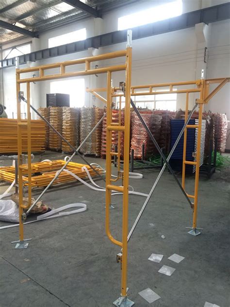 China Custom Walkthrough Frame Scaffolding Blue Powder Coated