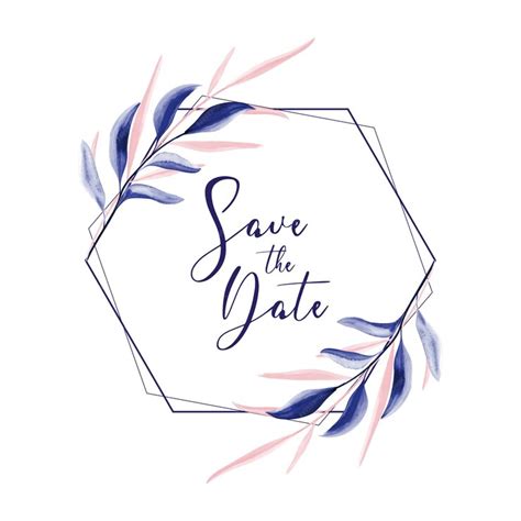 Premium Vector Elegant Save The Date Badge Template