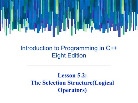 Lesson 52 Logical Operators Ppt