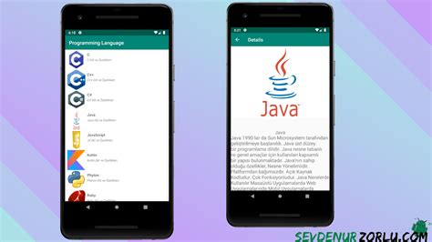 Github Sevdenurzorluprogramminglanguage Programming Languages Application Made With Recyclerview