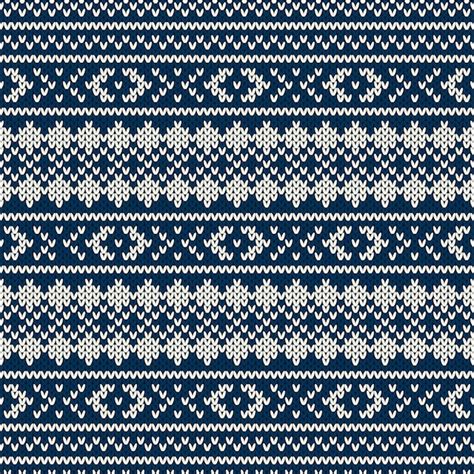 Premium Vector Knitted Sweater Pattern With Wool Knit Texture Imitation