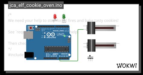 Jca Elf Cookie Oven Ino Wokwi ESP32 STM32 Arduino Simulator