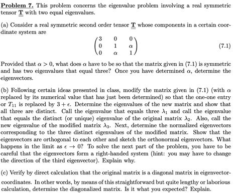 Solved Problem 7 This Problem Concerns The Eigenvalue