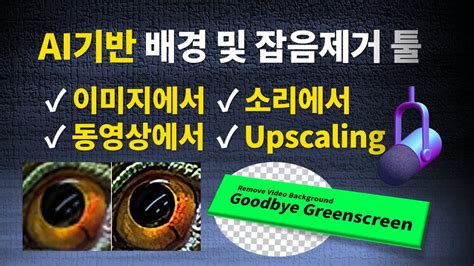 Ai Ai기반 배경 및 잡음제거 툴 Youtube