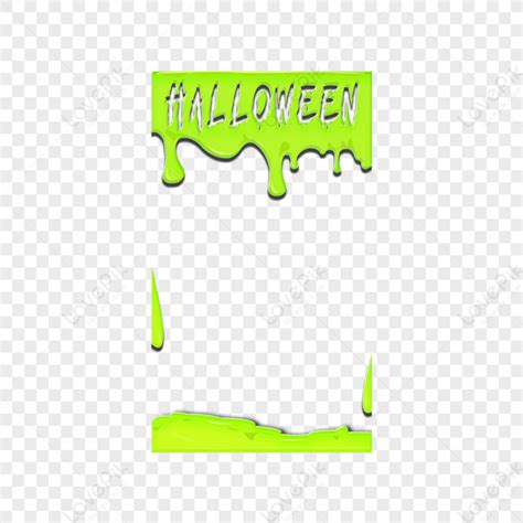 할로윈 일러스트 녹는 녹색 테두리상징달필그래픽 Png 일러스트 무료 다운로드 Lovepik