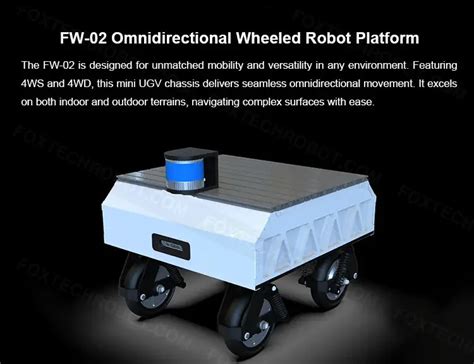 Fw 02 Omnidirectional Wheeled Robot Platform With 4ws 4wd And Multi Line Lidar Foxtechrobot