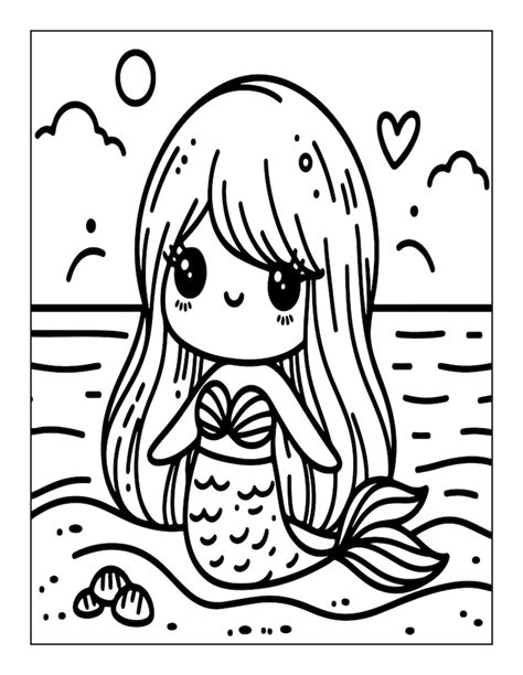 아이들을 위한 인어 색칠하기 책 사진 무료 고품질 사진 다운로드 Freepik