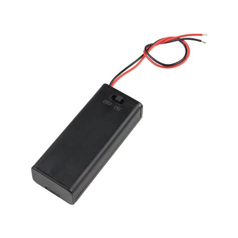 Suporte Para 2 Pilhas Palito Aaa Com Chave On Off