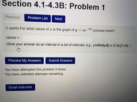 Solved Section 4 1 4 3B Problem 1 Previous Problem List Chegg Com