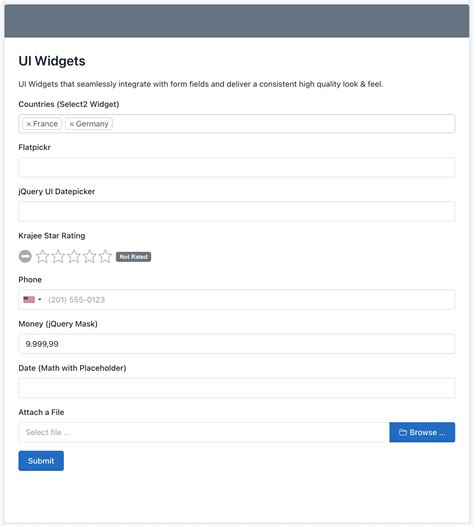 Ui Widgets Jazz Forms