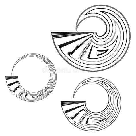 Concentric Arc Pattern Abstract Radial Circles Organic Ring Shapes