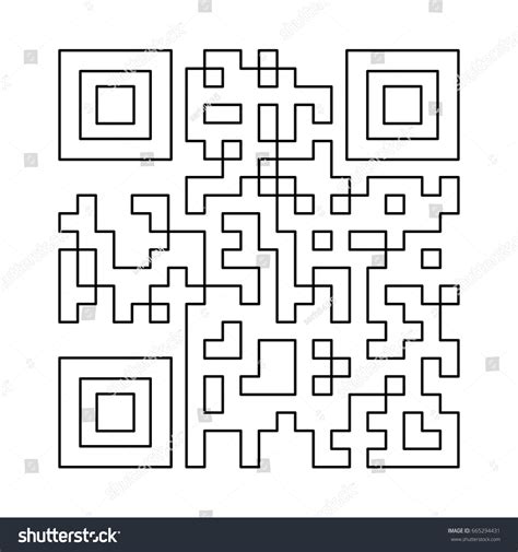 Qr Code Black Icon Stock Vector Royalty Free 665294431 Shutterstock