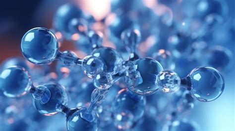 Premium Photo Abstract Of Hyaluronic Acid Molecules Hydrated