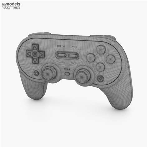 8bitdo Pro 2 Bluetooth Gamepad Modelo 3d Descargar Consola De Juegos On