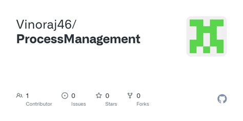 GitHub Vinoraj ProcessManagement
