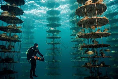 海洋水产养殖图片 包图网