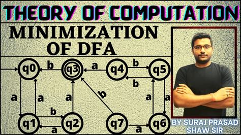 82 Theory Of Computation Minimization Of Dfa By State Partition Table Example 3 Minimal Dfa
