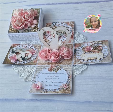 Wedding Exploding Box With Handmade Foamiran Flowers CRAFTERS CORNER