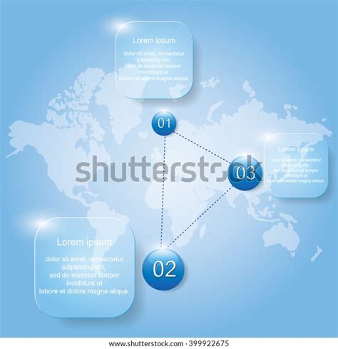 Three Step Cycle Diagram Text Box Stock Vector Royalty Free 399922675