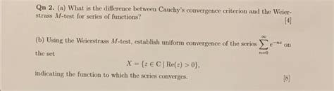 Solved Qn 2 A What Is The Difference Between Cauchys