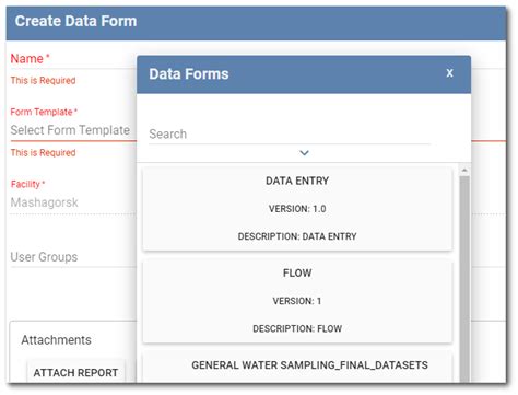 Web Forms Widget List