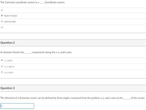 Solved The Cartesian Coordinate System Is A Coordinate Chegg