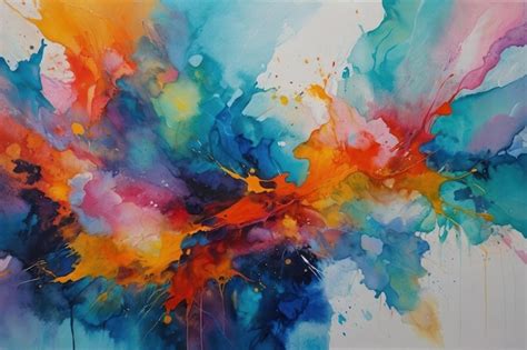 Explosive Color Symphony Premium Ai Generated Image