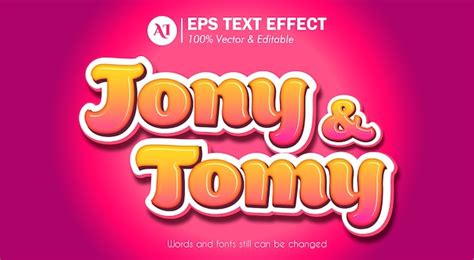 Premium Vector Cartoon Style Editable Text Effect