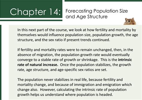 Chapter 14 Forecasting Population Size And Age Structure Demography And Economics
