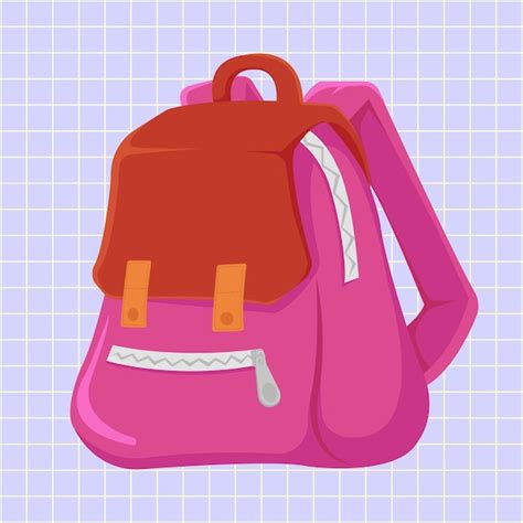학교 가방 일러스트 프리미엄 벡터
