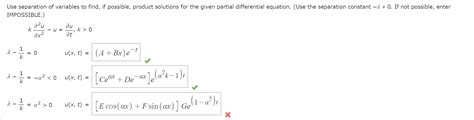 solved use separation of variables to find if possible