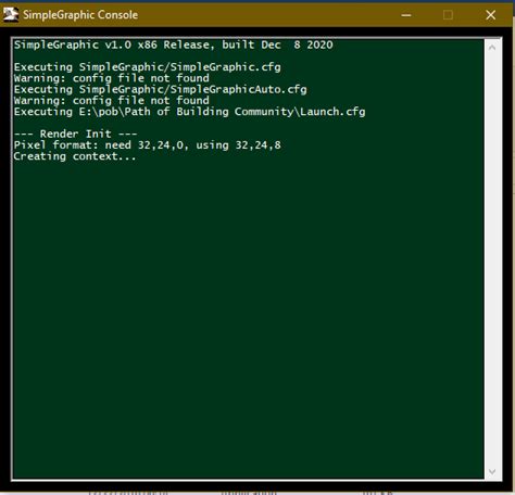 Config File Not Found Issue Pathofbuildingcommunity Pathofbuilding Simplegraphic Github