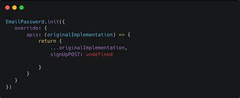 How To Customise SuperTokens APIs