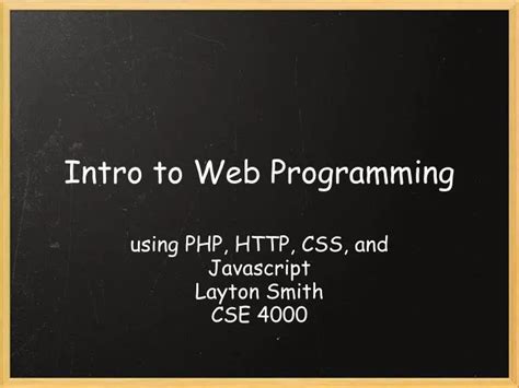Ppt Intro To Web Programming Powerpoint Presentation Free Download