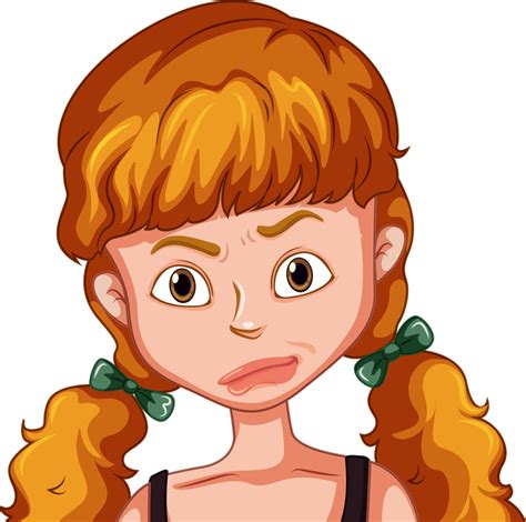 Free Girl With Diffrent Facial Expression Vector 771703