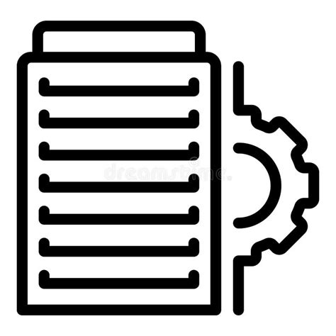 Engineer Factory Building Icon Outline Vector Work Machine Stock Vector Illustration Of Icon