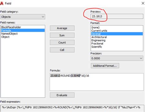 Solved Fields Rounding Autodesk Community