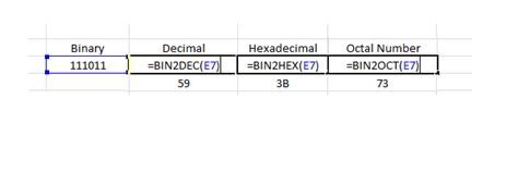 easiest binary to decimal conversion using ms excel