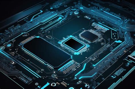 Premium Photo Abstract Futuristic Circuit Board Illustration High Computer Digital Technology