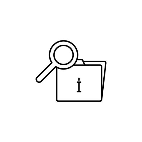Folder Information Search Vector Icon Illustration 23199631 Vector