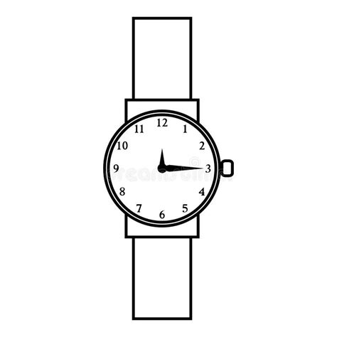 Wristwatch Icon Outline Style Stock Vector Illustration Of Isolated Line 84447507