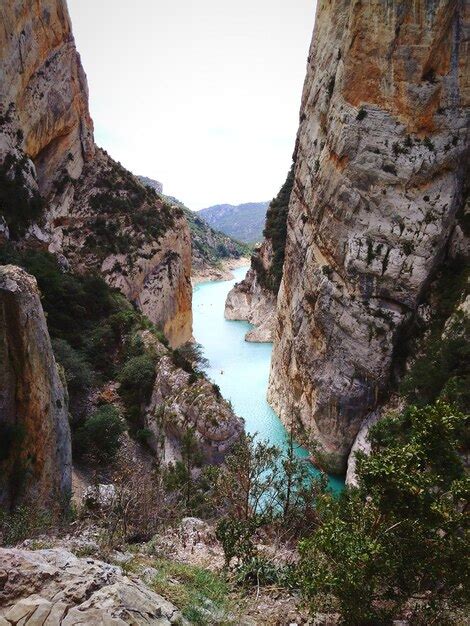 High Angle View Of Valley Premium Photo