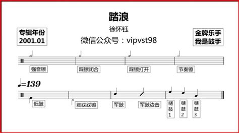 「金牌乐手」徐怀钰 踏浪 鼓谱 动态鼓谱（drum Score）教育资格考试好看视频