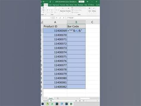 Generate Barcode In Excel Sheet How To Change Product Id Into Barcode Excel Youtubeshorts Artofit